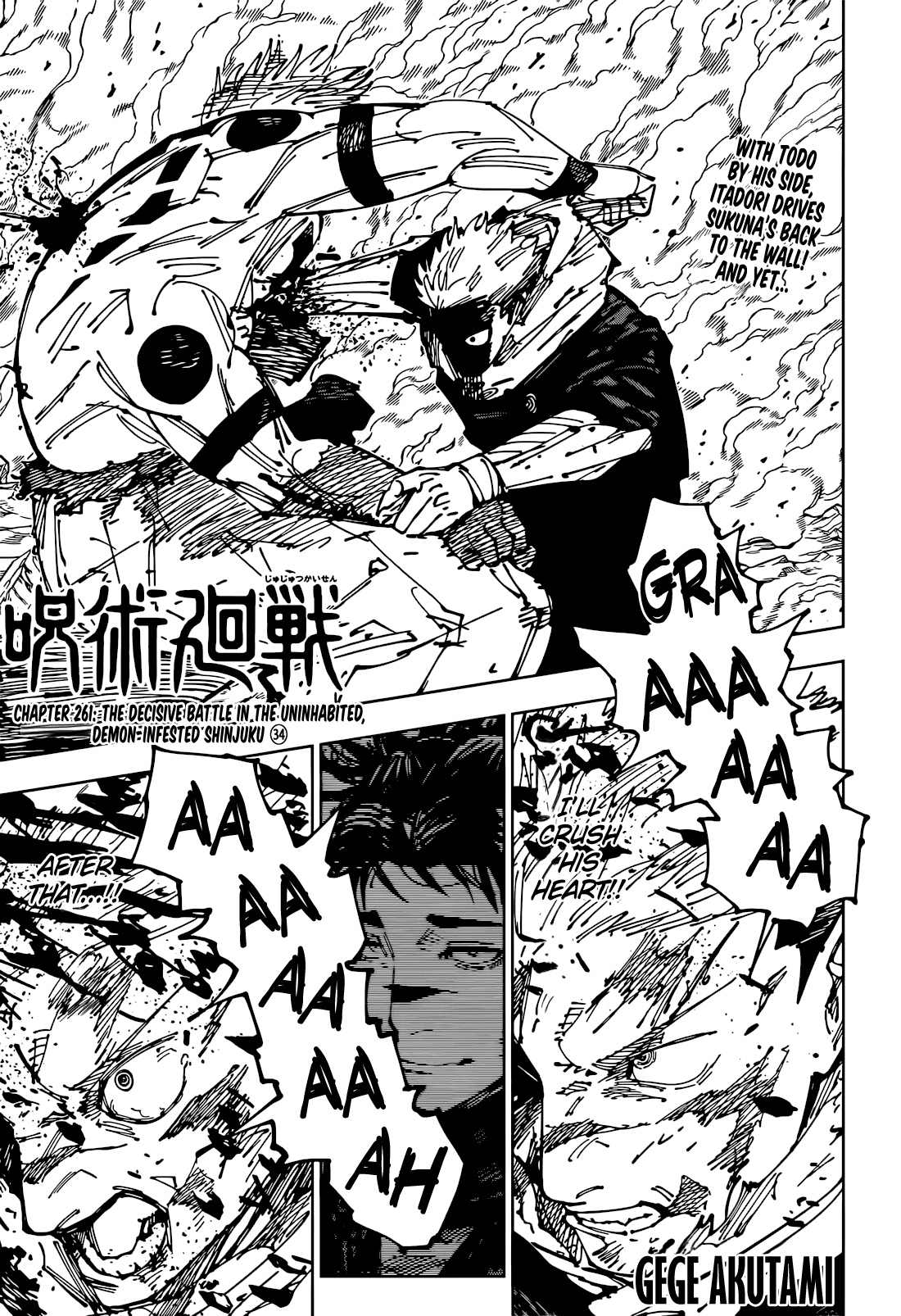 Jujutsu Kaisen Chapter 261: Yuta Okkotsu Possesses Gojo’s Body to ...