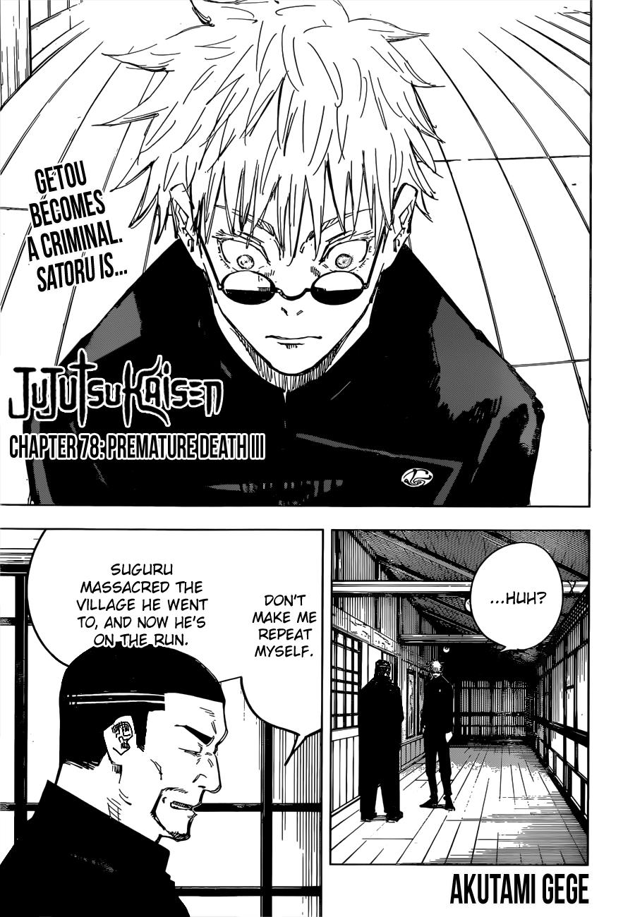 Jujutsu Kaisen Chapter 78: Gojo Confronts Geto’s Betrayal and Dangerous ...